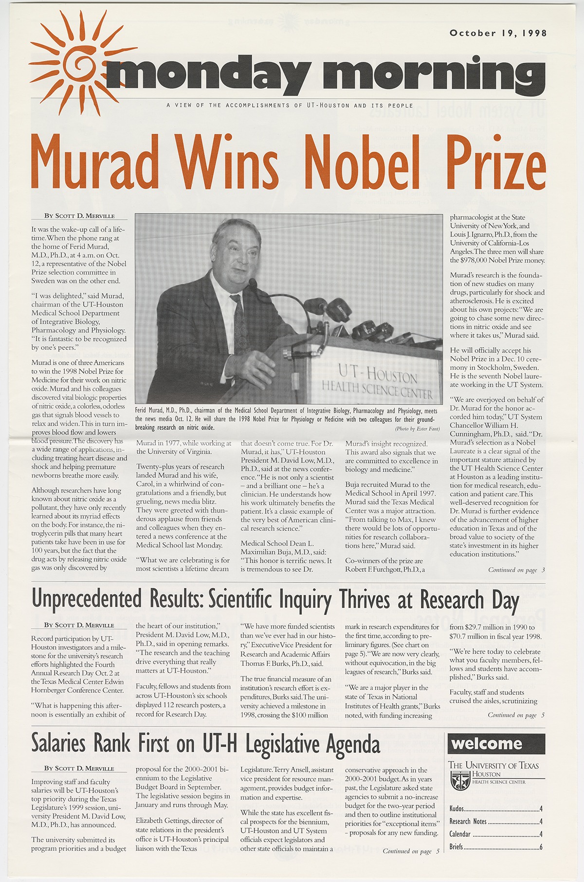 Ferid Murad, M.D., Ph.D., 1936-2023 – McGovern Historical Center