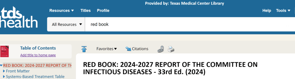 Red Book 2024-2027, 33rd edition, now in STAT!Ref – The TMC Library