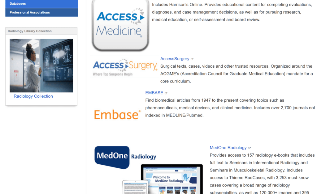 Radiology Resources LibGuide – The TMC Library